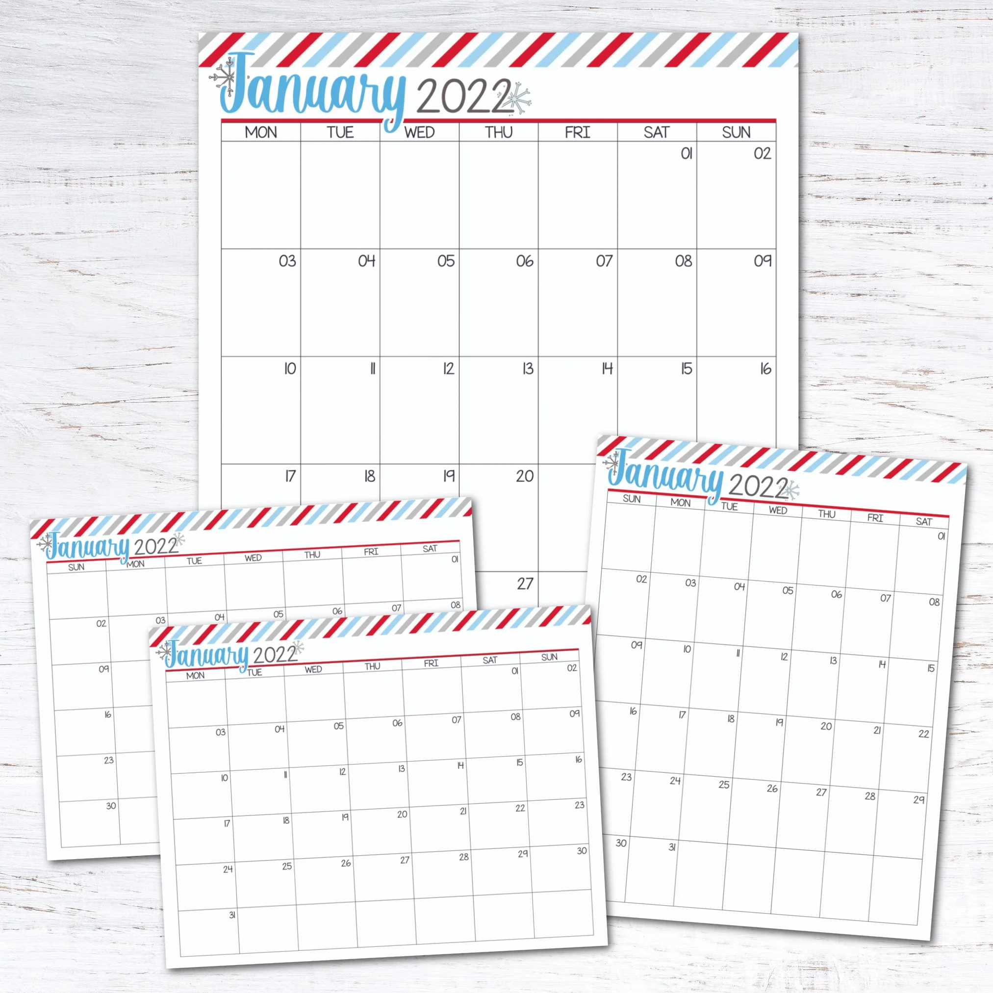 Free Printable January 2022 Calendar — Krafty Planner