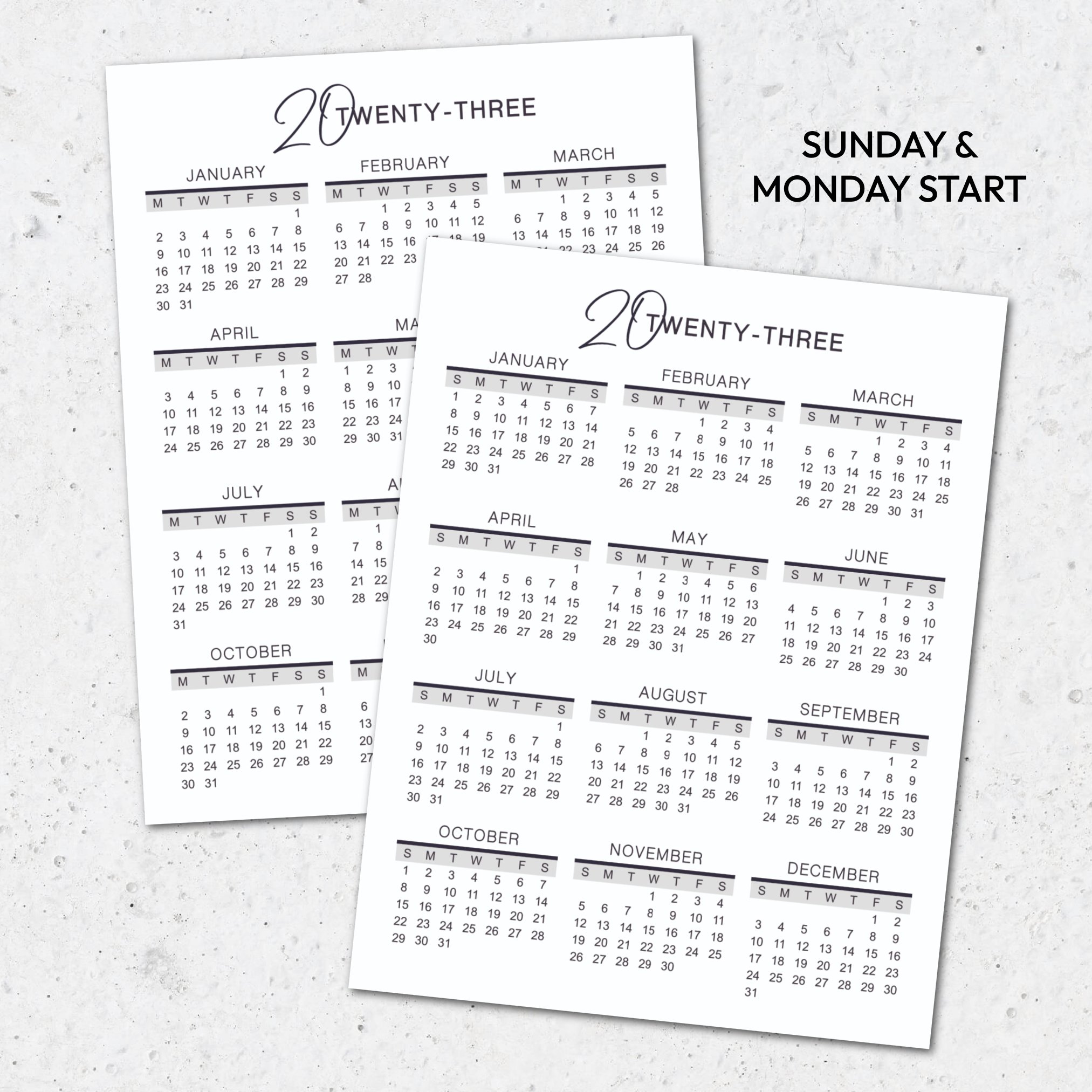 2023 Year-At-A-Glance Free Printable — Krafty Planner 2023 Year-At-A-Glance Free Printable — Krafty Planner