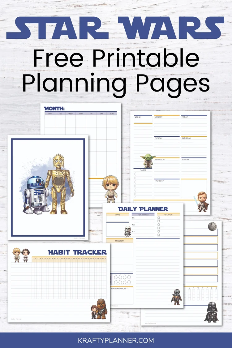 Star Wars Free Printable Planning Pages — Krafty Planner