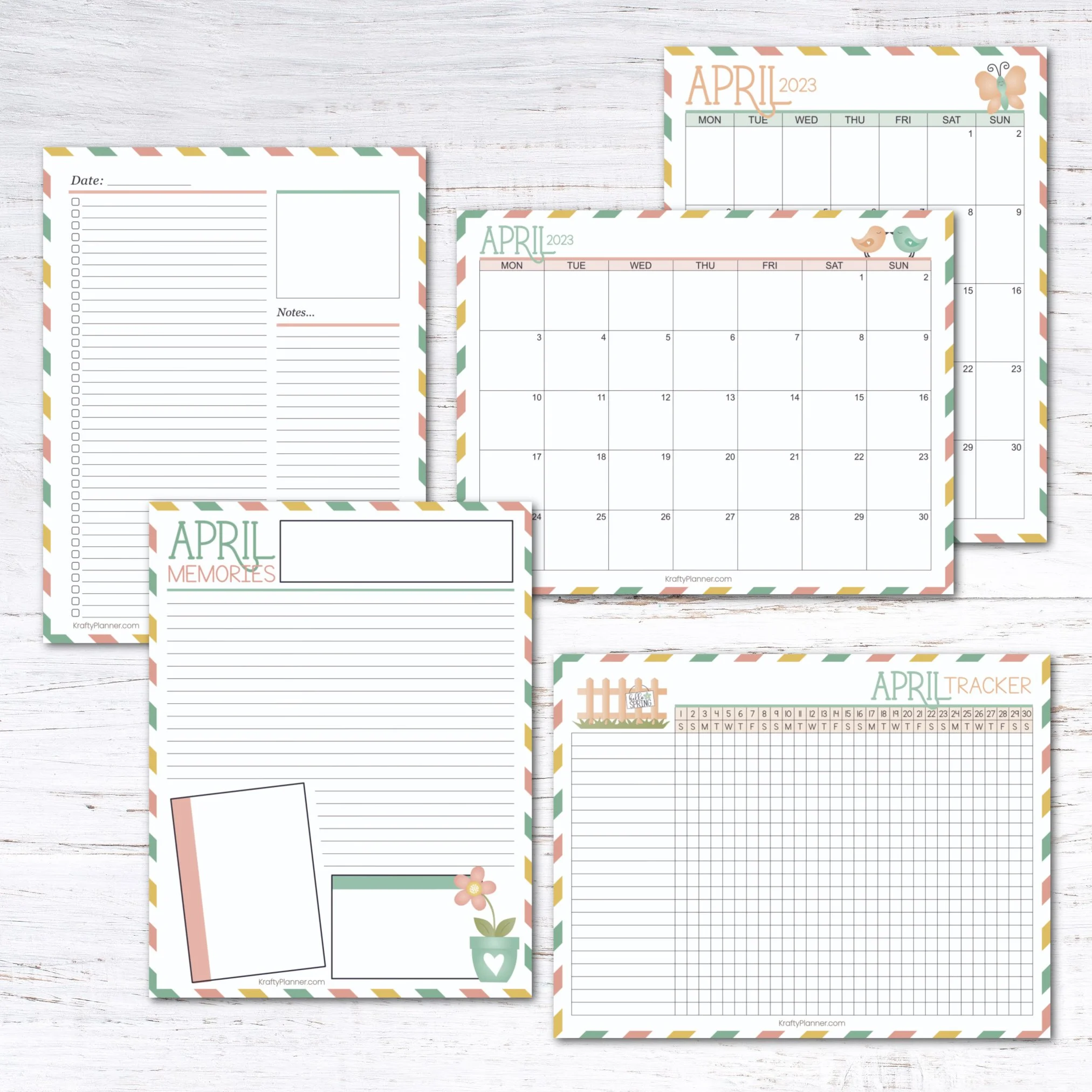 Free Printable April 2023 Planning Pages — Krafty Planner