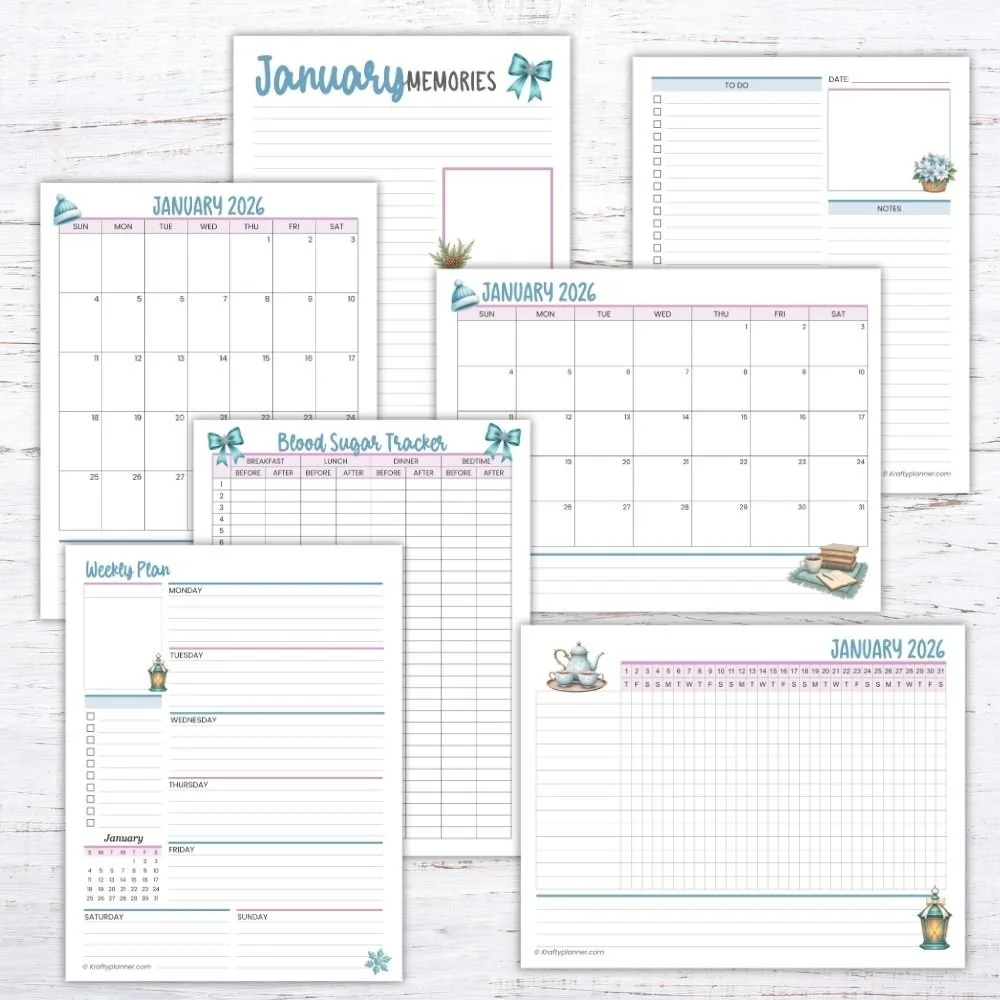 Start 2026 Strong with These Free January Planner Printables — Krafty ...