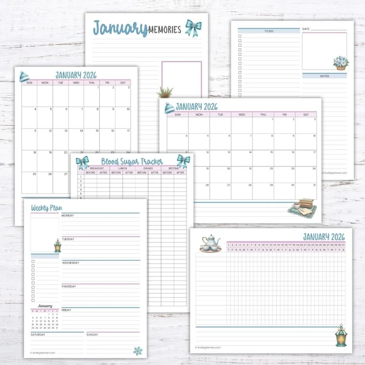 Start 2026 Strong with These Free January Planner Printables — Krafty ...