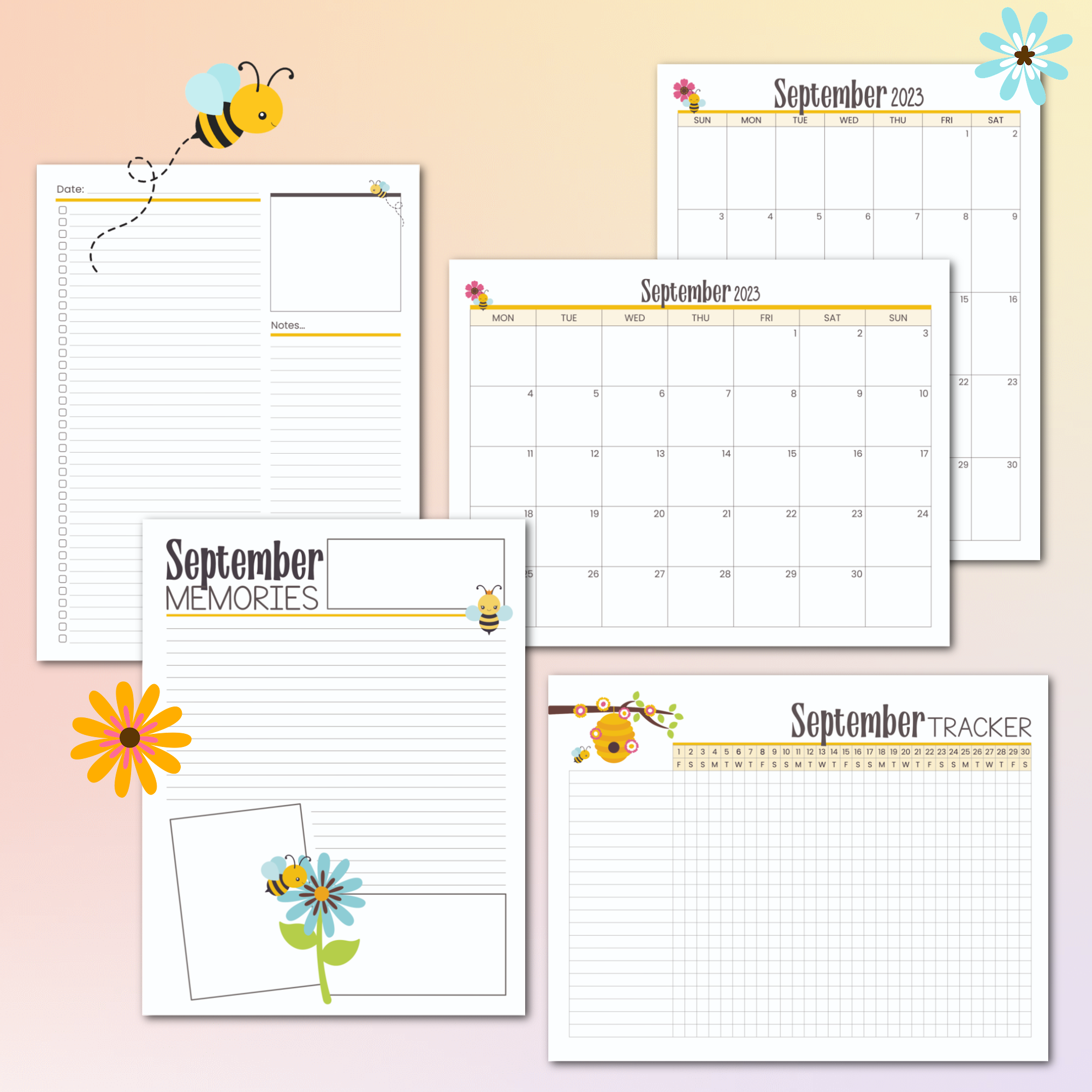 Free Printable September 2023 Planning Pages — Krafty Planner
