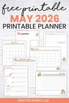 Free May 2026 Planner Printables – Stay Organized All Month — Krafty ...