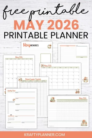 Free May 2026 Planner Printables – Stay Organized All Month — Krafty ...