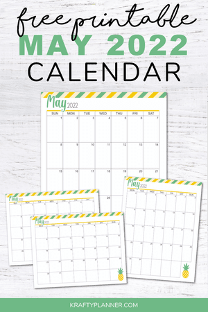 Free Printable May 2022 Calendar — Krafty Planner