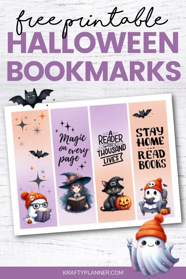 Free Printable Halloween Bookmarks — Krafty Planner