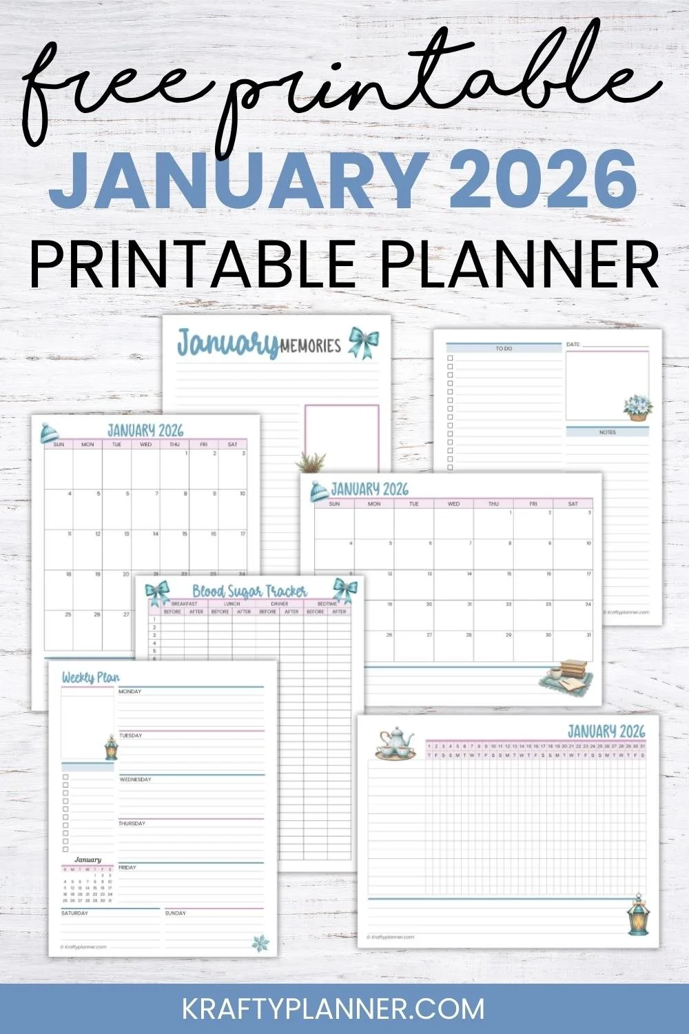 Start 2026 Strong with These Free January Planner Printables — Krafty ...