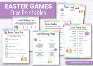 Free Printable Easter Games for Family Fun — Krafty Planner