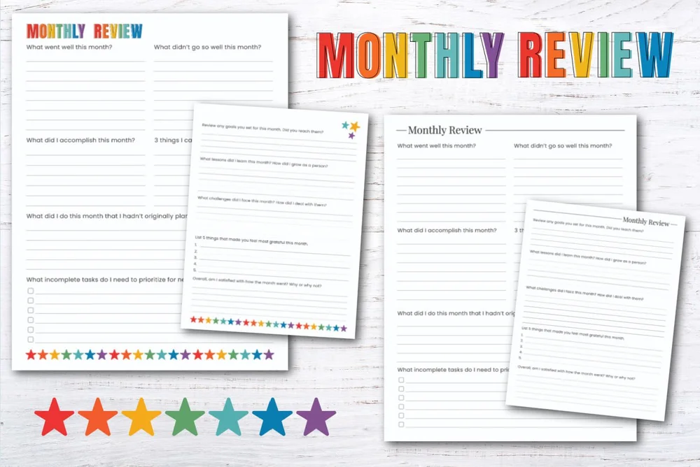 Monthly Review Questions for Accountability — Krafty Planner