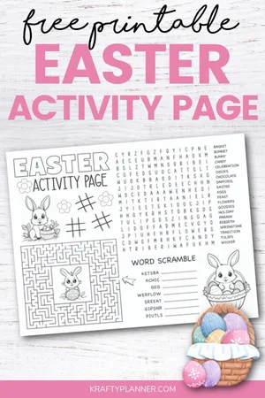 Easter Activity Page (Free Printable) — Krafty Planner