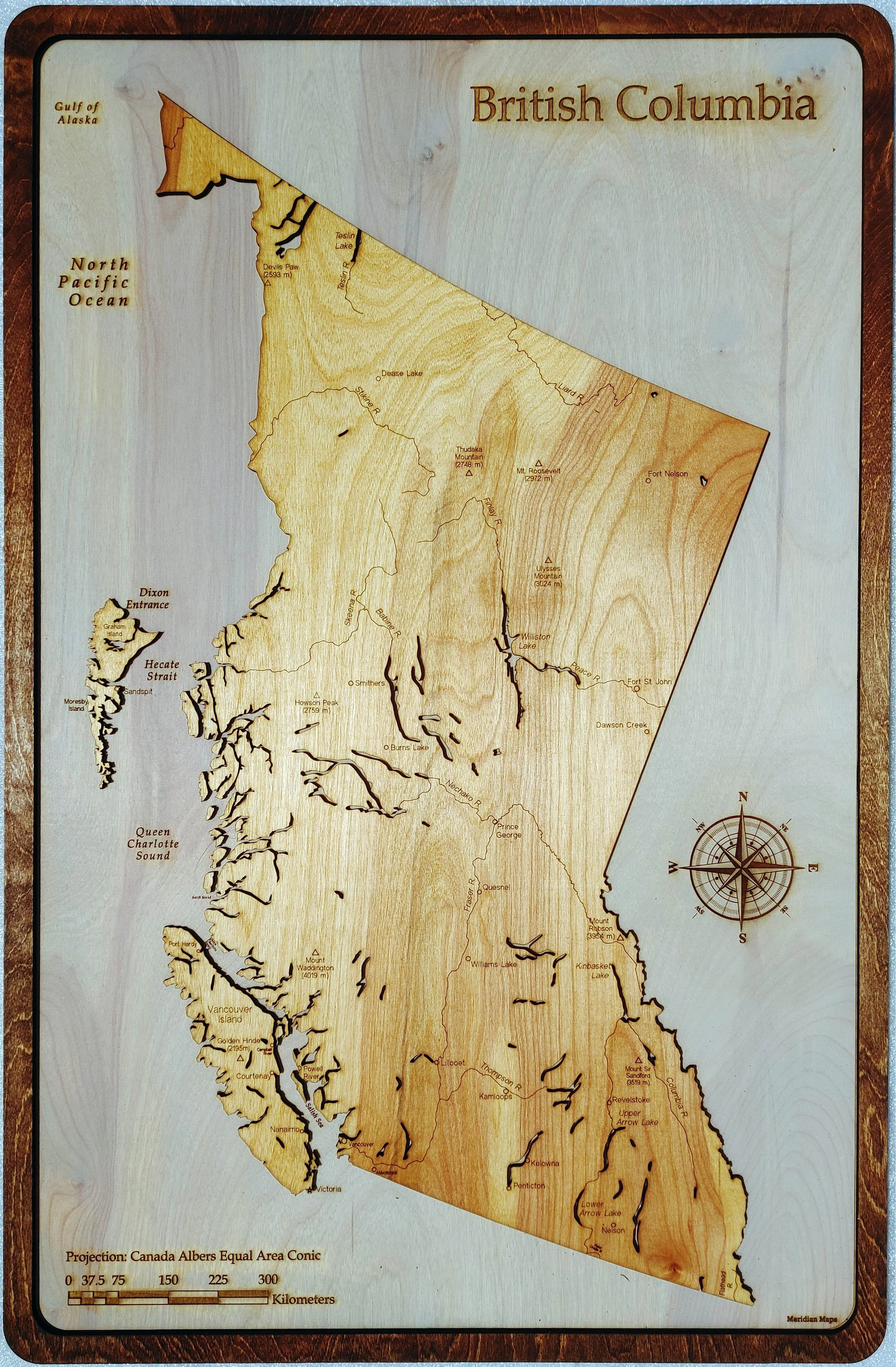 Great Lakes Wood Map — Meridian Maps