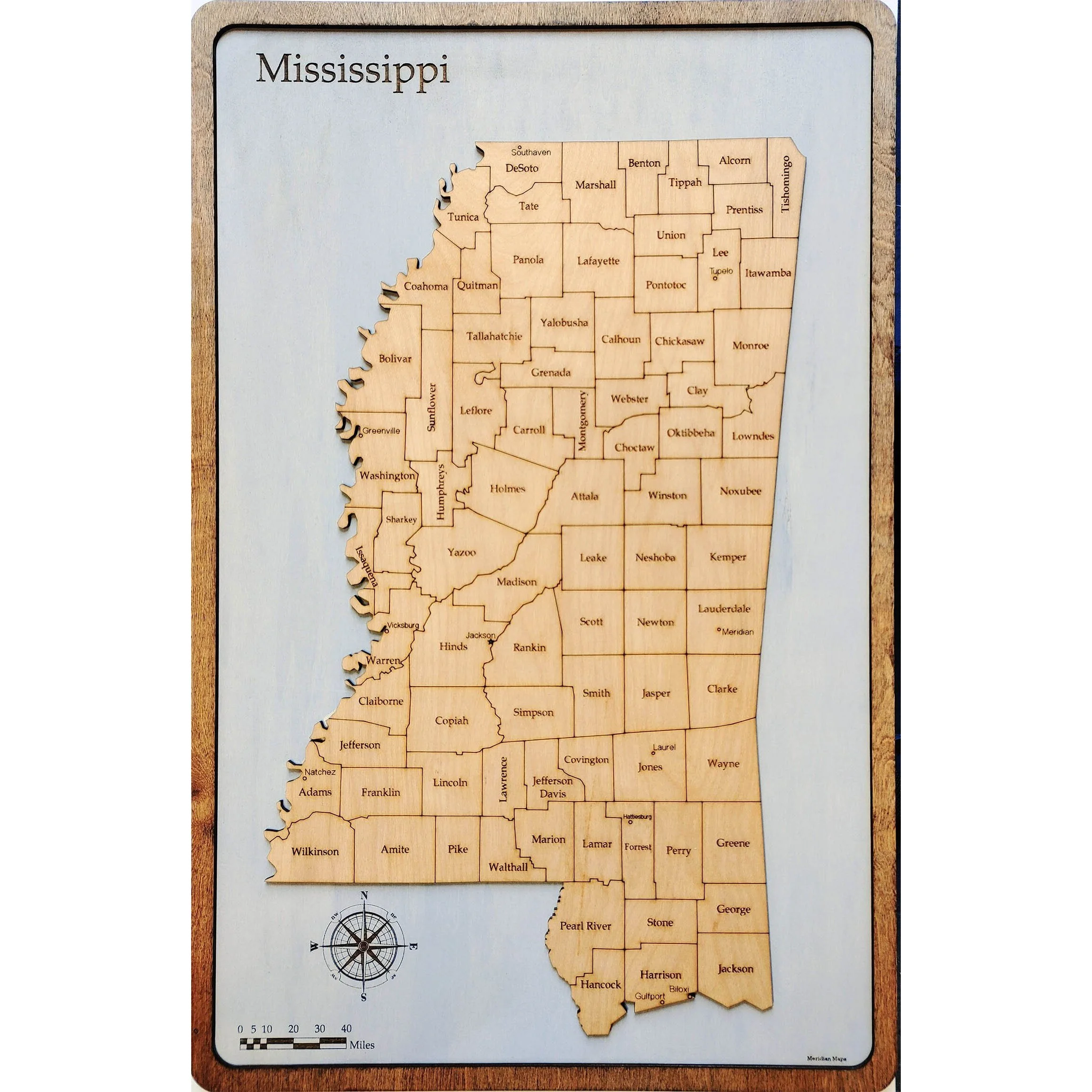 mississippi counties map with names