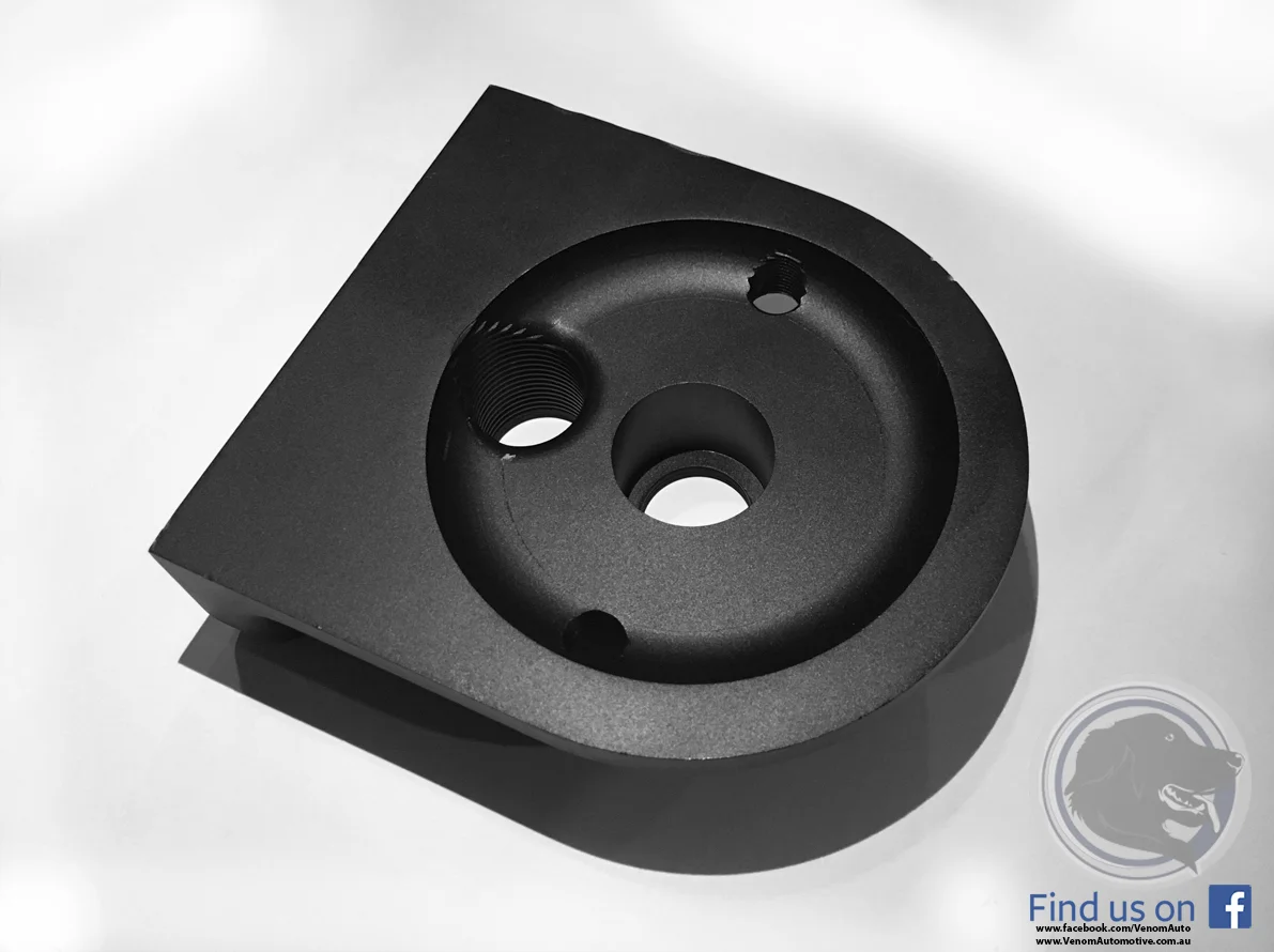 Billet Remote Oil Filter Relocation Mounting Bracket -10AN — Venom ...