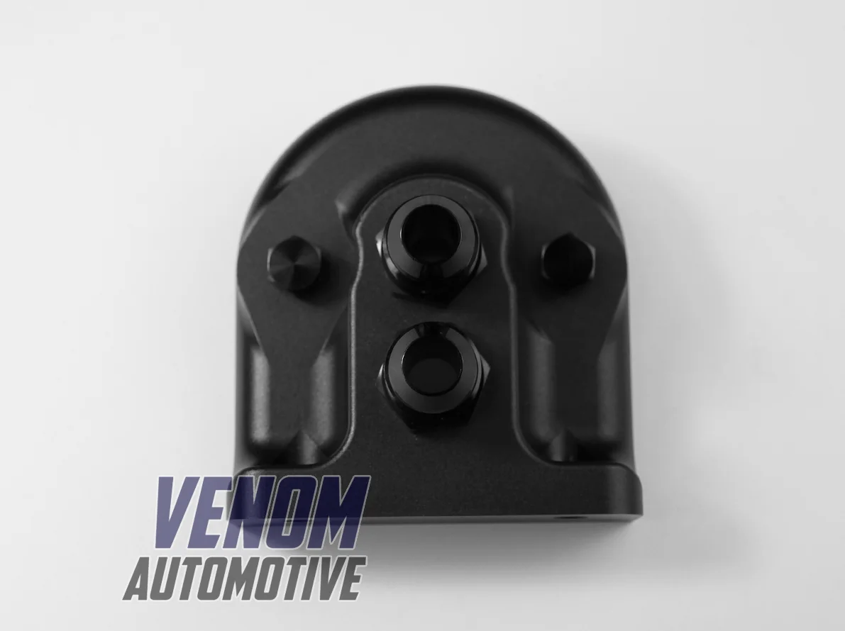 Billet Remote Oil Filter Relocation Mounting Bracket -10AN — Venom ...