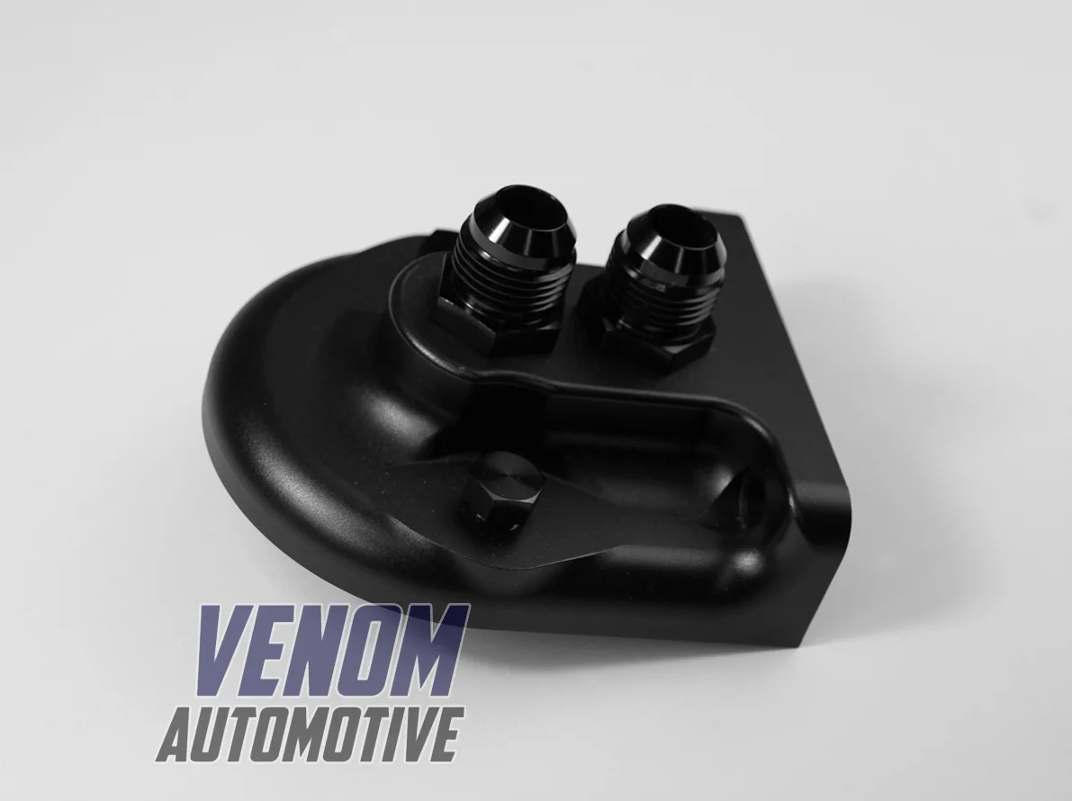 Billet Remote Oil Filter Relocation Mounting Bracket -10AN — Venom ...