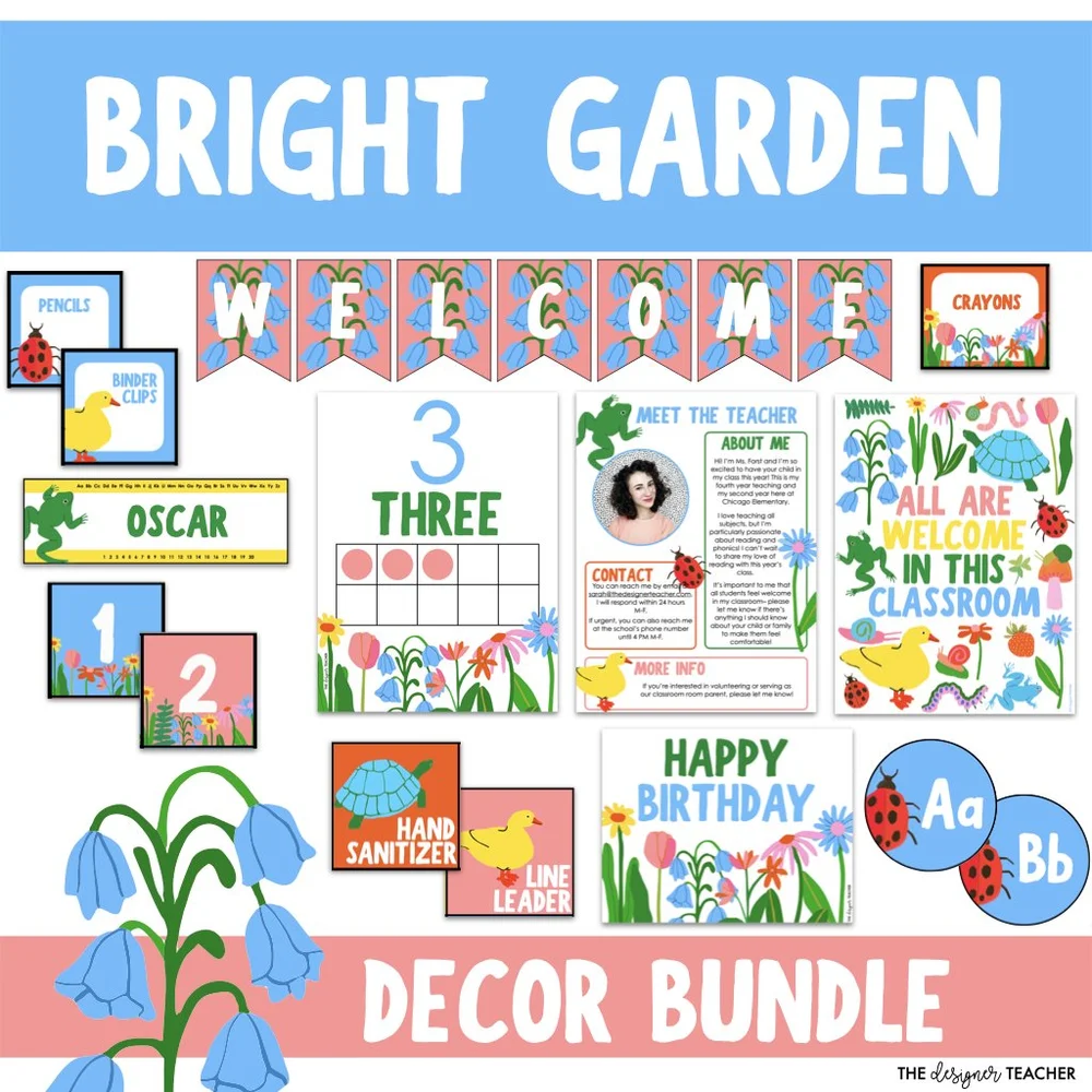 9 Amazon Items for Your Bright Garden Theme Classroom — The Designer ...