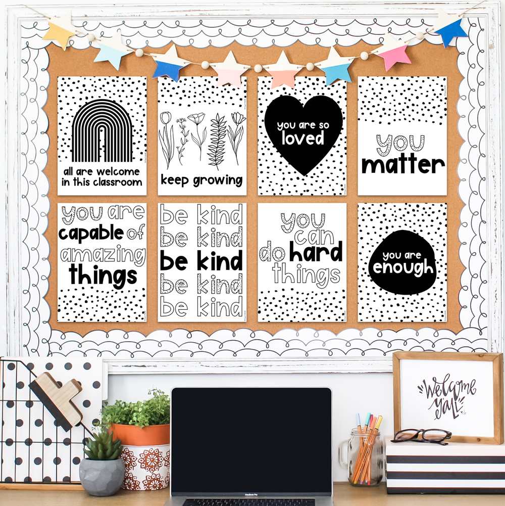 Black and White Theme Classroom Decor — The Designer Teacher