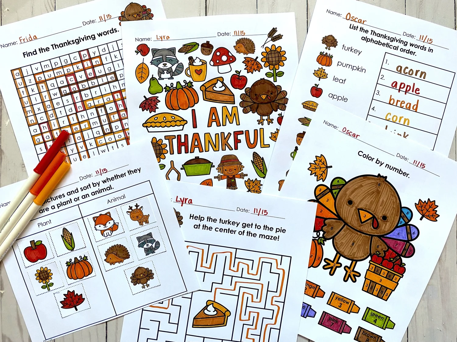 5 Thanksgiving Activities for Your Elementary Classroom — The Designer ...