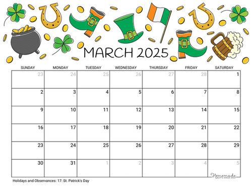 March Activity and Idea Calendar — TheraPlay4Kids