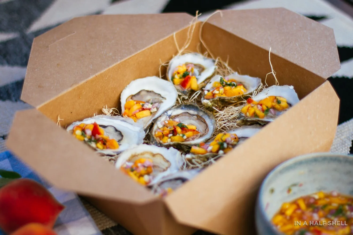 Summery Peach, Ginger and Mint Mignonette — In A Half Shell : A Bivalve ...