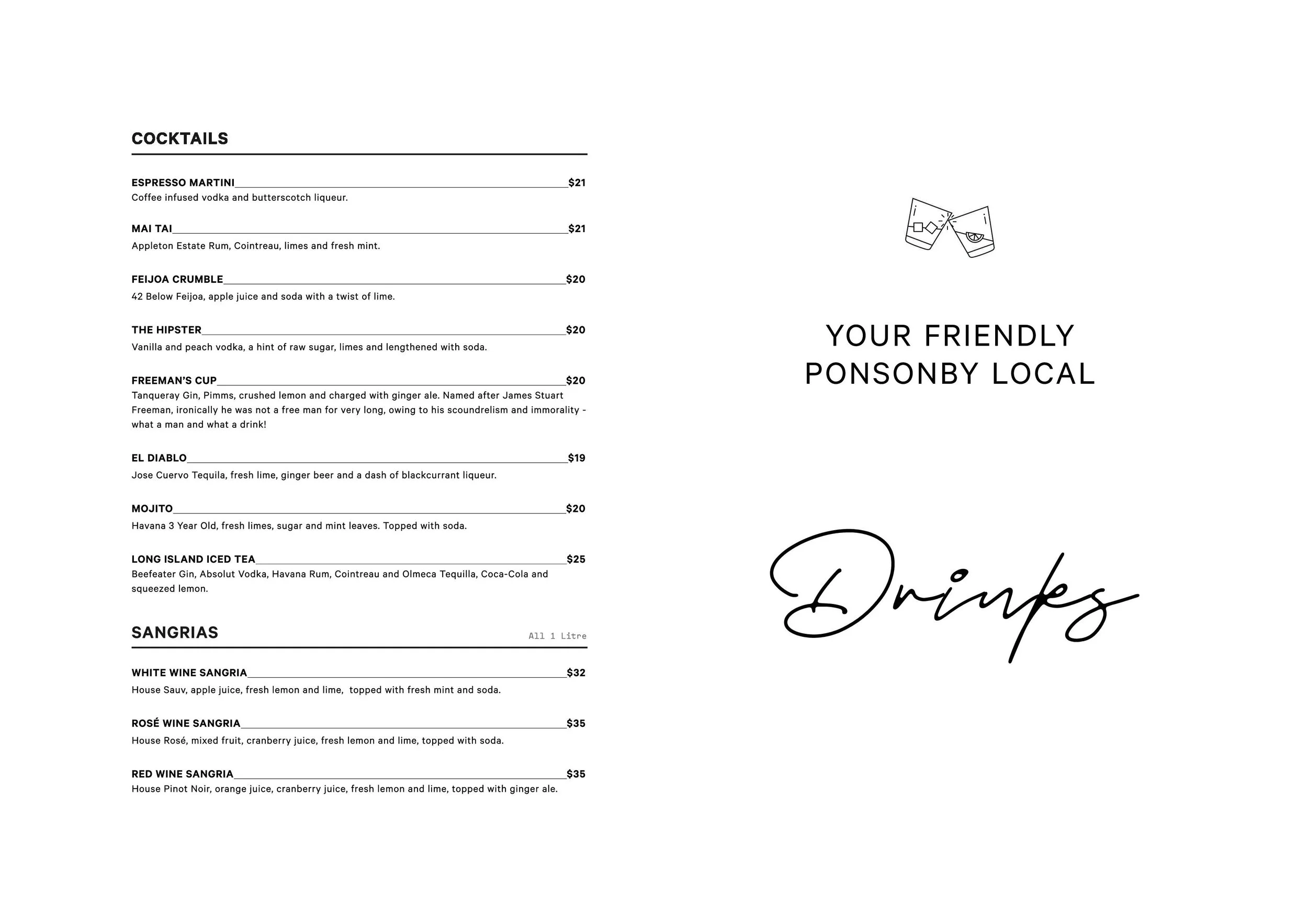 Drinks — Freeman & grey