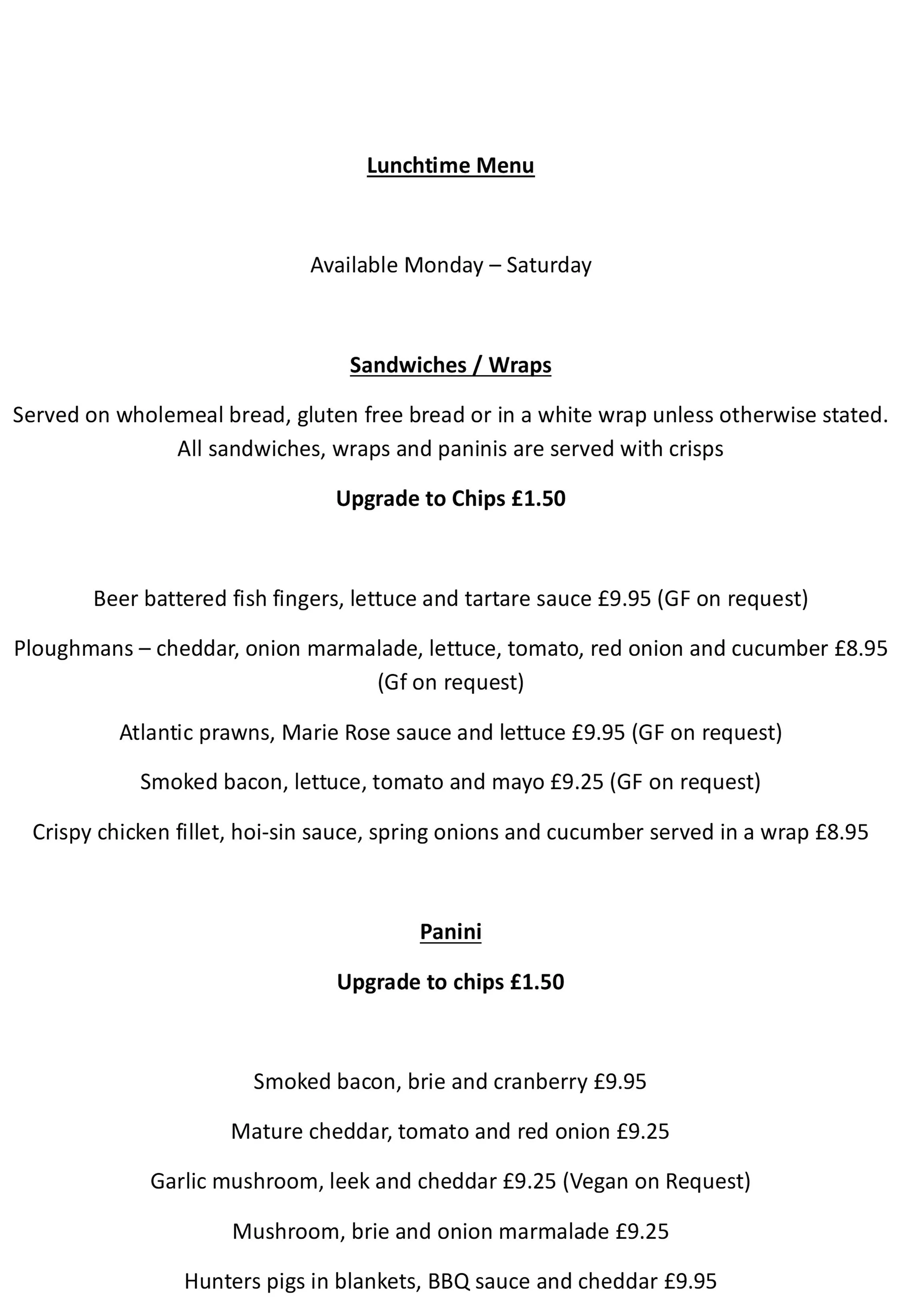 New Winter Menu — The Red Lion Inn