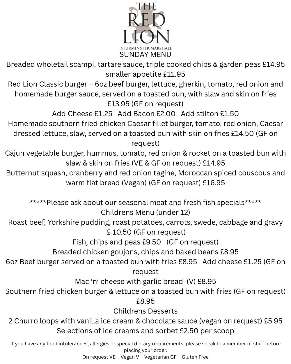 NEW SUMMER MENU — The Red Lion Inn
