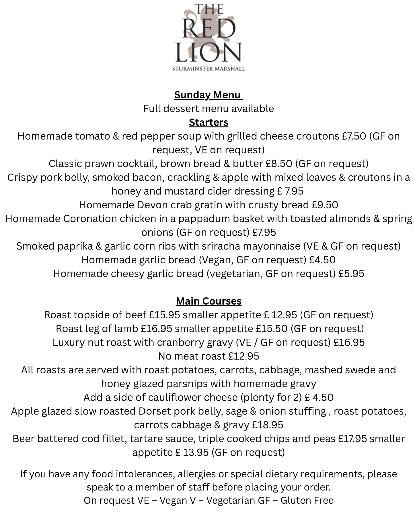 NEW SUMMER MENU — The Red Lion Inn