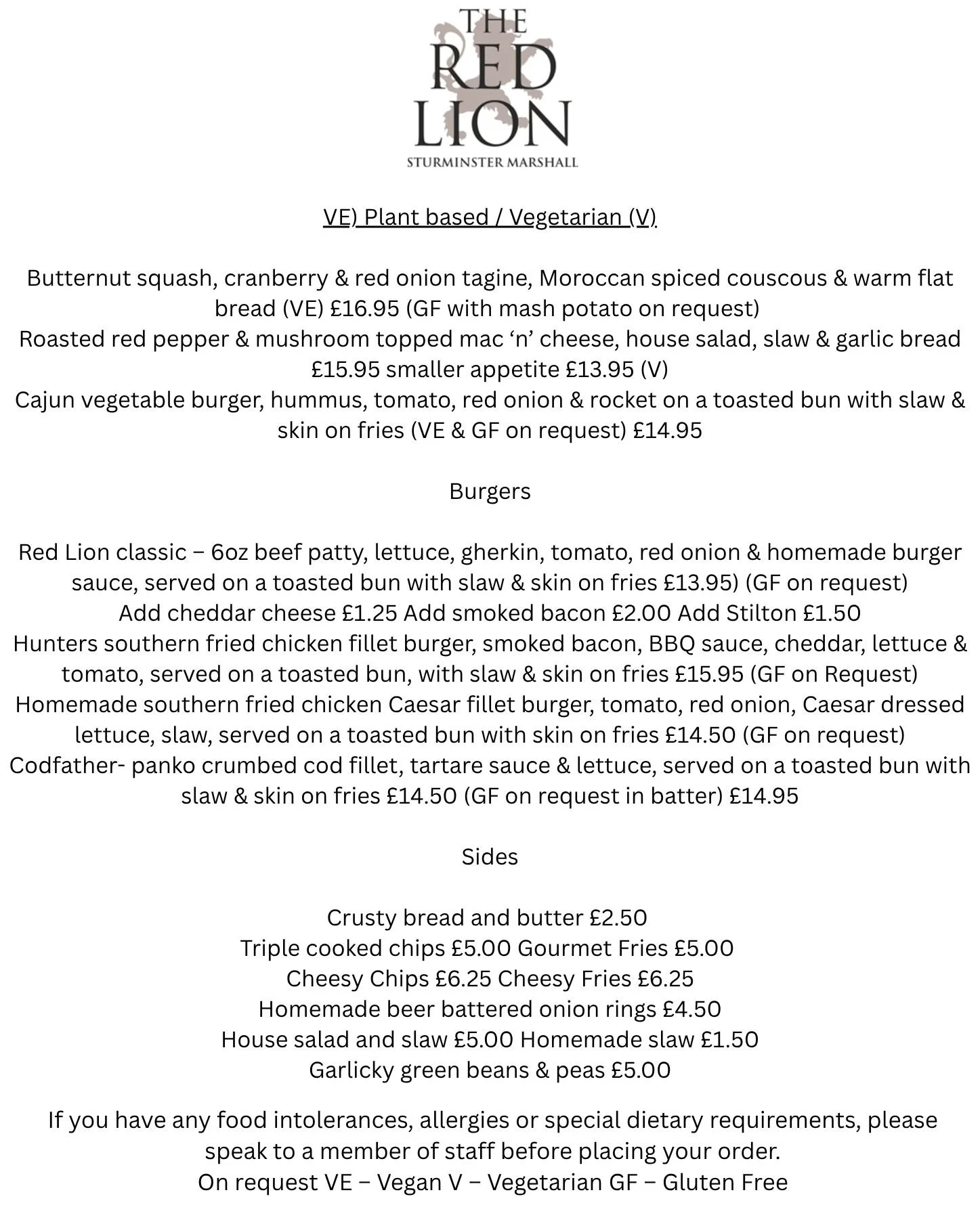 NEW SUMMER MENU — The Red Lion Inn