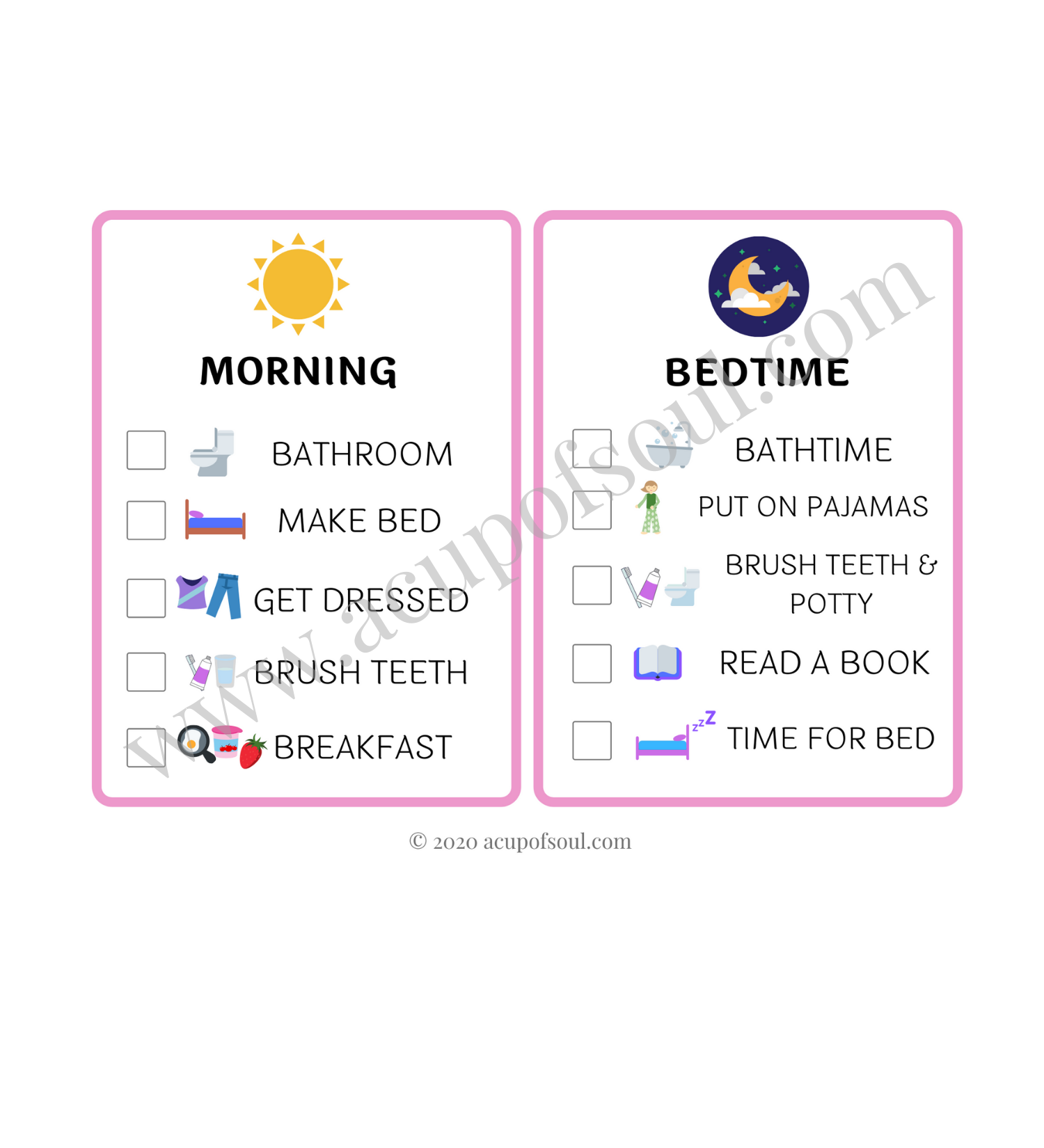 Daily Routine Chart For Adults
