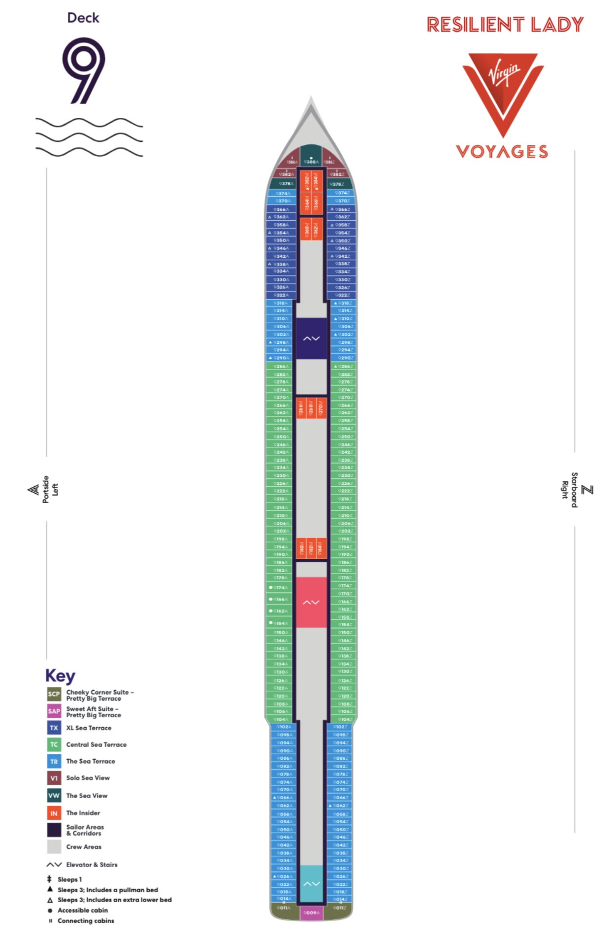 Comprehensive Deck Plans For Virgin Voyages Resilient Lady 2025/2026 ...
