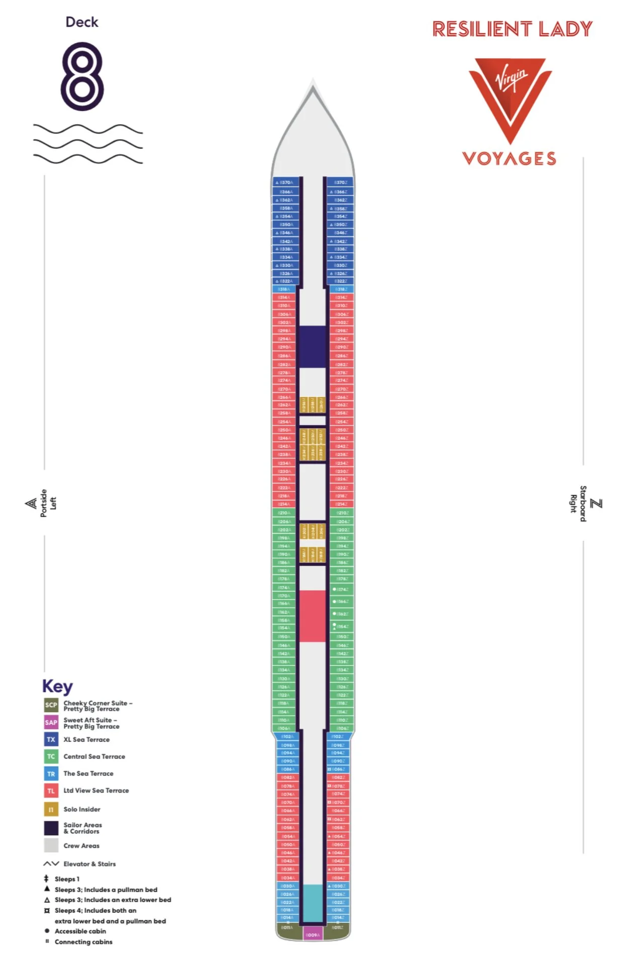 Comprehensive Deck Plans For Virgin Voyages Resilient Lady 2025/2026 ...
