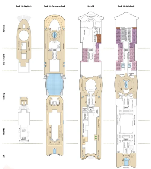 P&O Cruises Arvia Deck Plans - Where’s My Cabin? — Cruise Lowdown