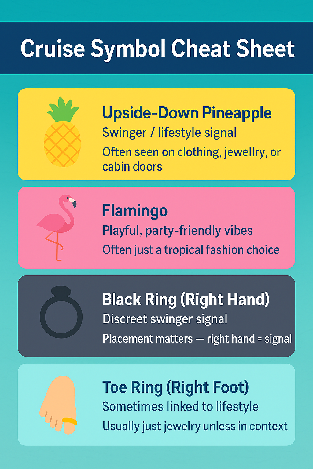 Cruise Symbols & Dress Codes (2025 /2026 Update): Pineapples, Flamingos ...