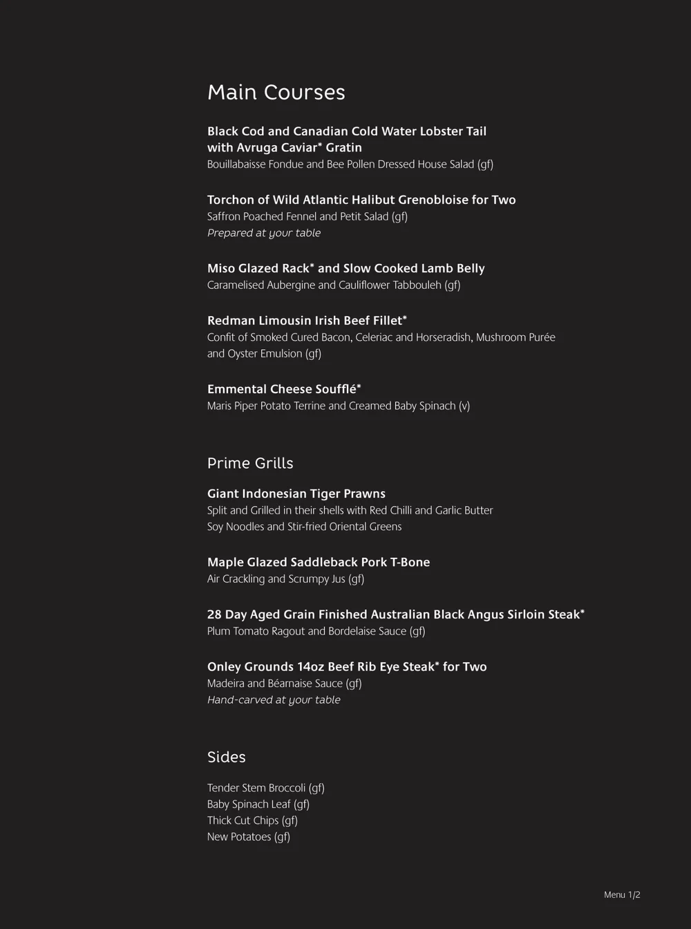 P&O Cruises Epicurean Menus — Cruise Lowdown