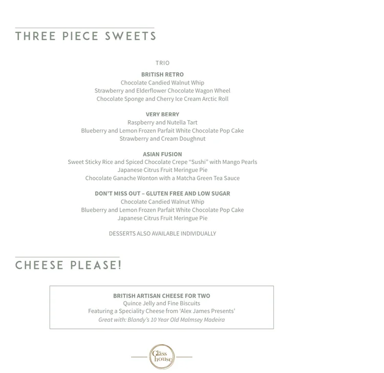 P&O Cruises Glass House Menus — Cruise Lowdown