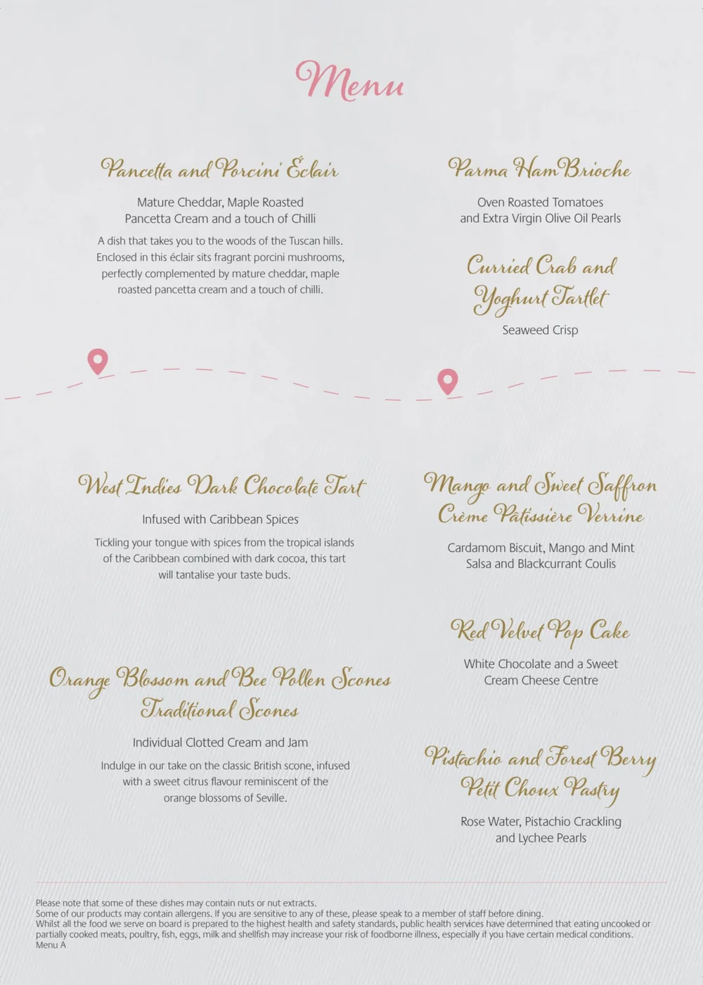 P&O Cruises Epicurean Menus — Cruise Lowdown