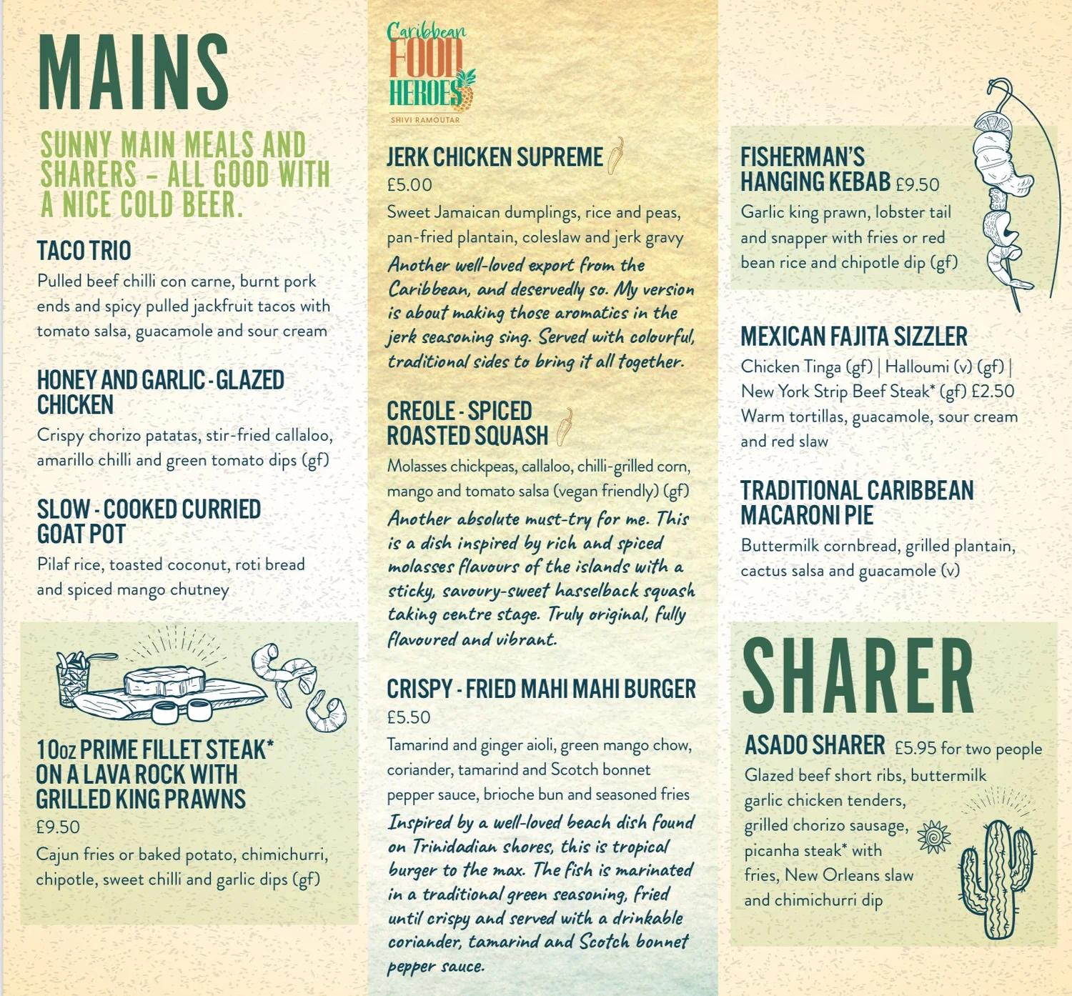 P&O Cruise Beach House Menus — Cruise Lowdown