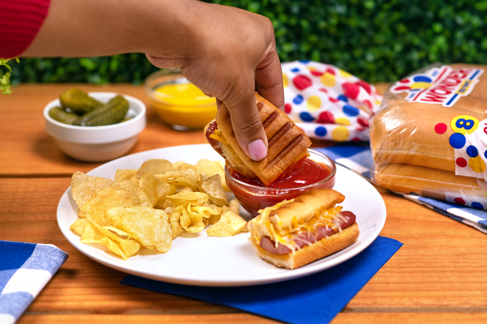 Grilled Cheese Hot Dogs — Wonder bread