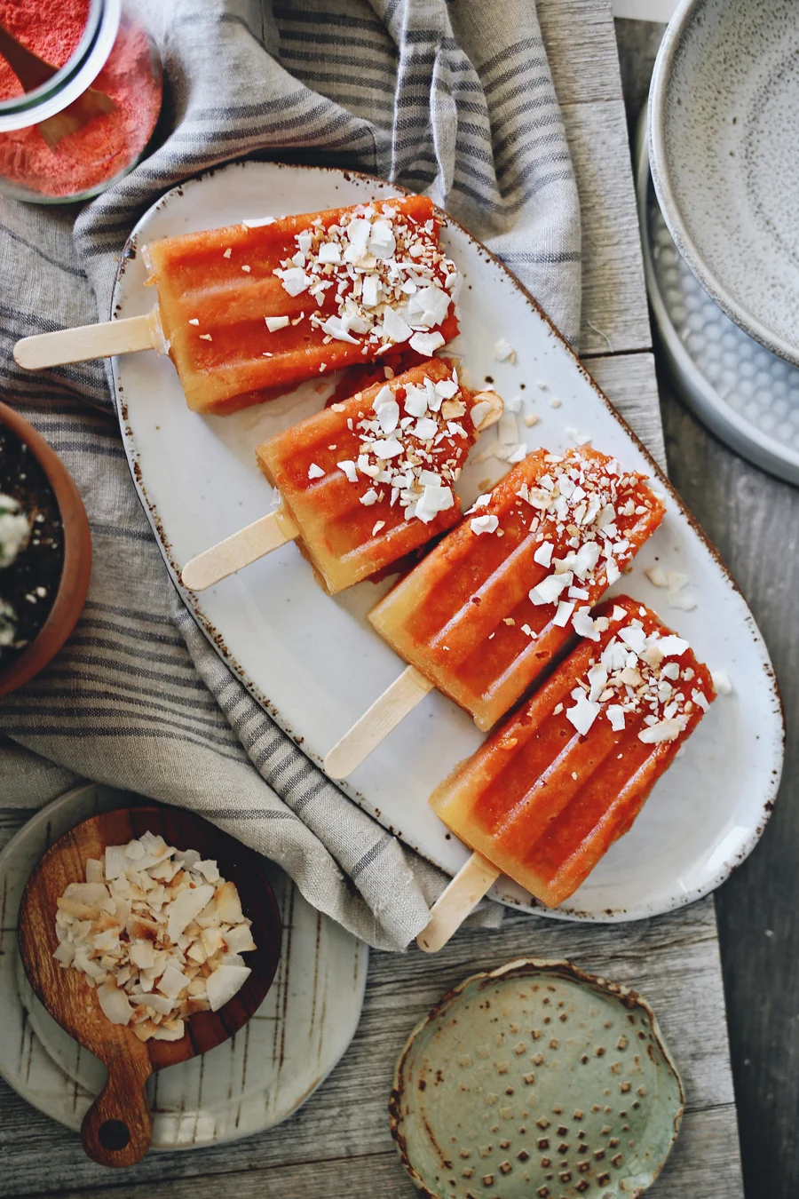 Li Hing Pickled Mango Popsicles With Toasted Coconut — DINE X DESIGN