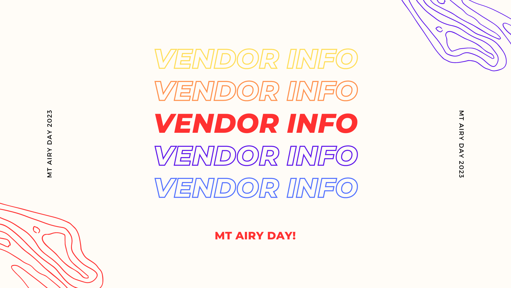 Vendor Info — Mt. Airy Day