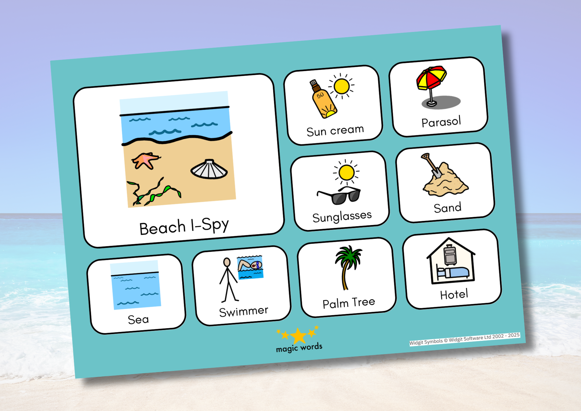 Magic Words - Beach I-Spy Activity