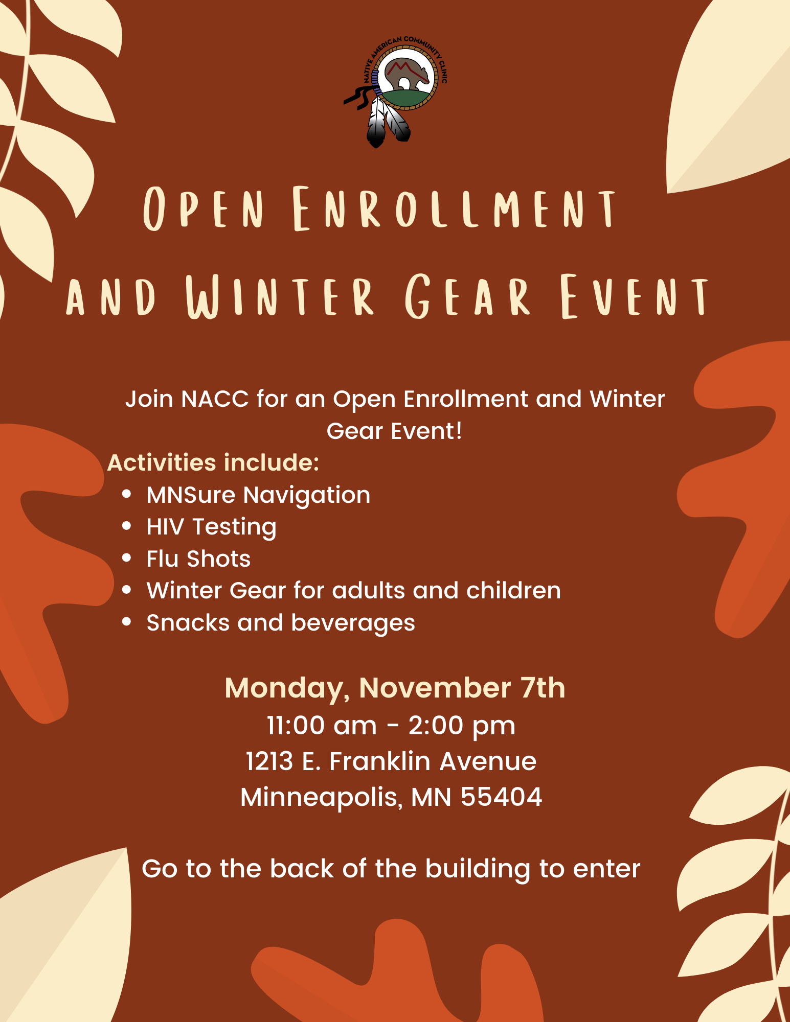 Open Enrollment and Winter Gear Event — NACC