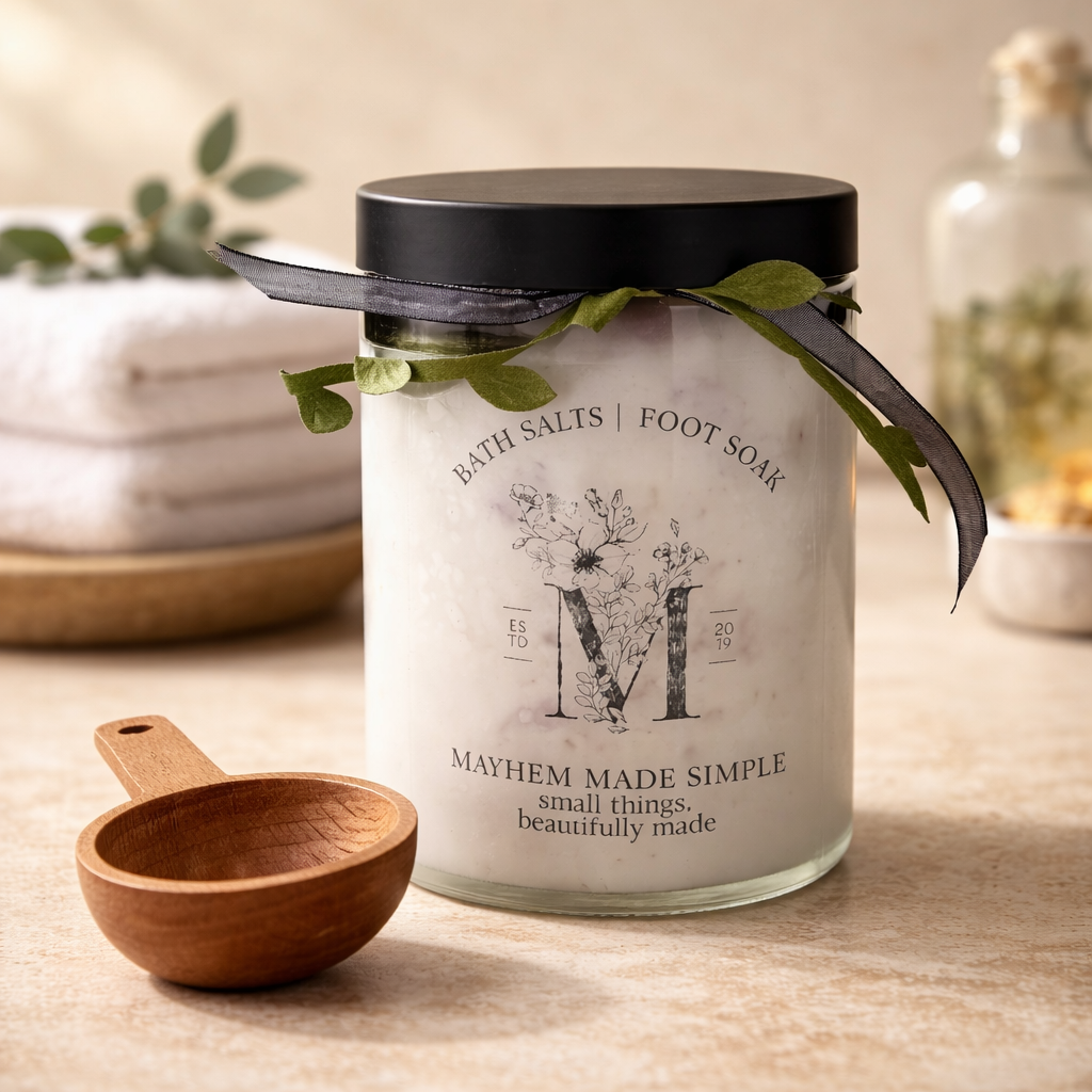 Bath Salts & Foot Soak – Small‑Batch Mineral Soaks — MAYHEM MADE SIMPLE