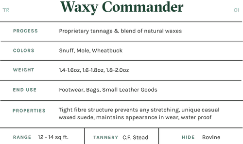 C.F. Stead Waxy Commander Leather | The Tannery Row | Leather Distributor