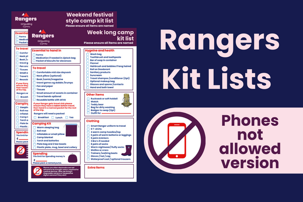 Girlguiding Cymru Kit list library