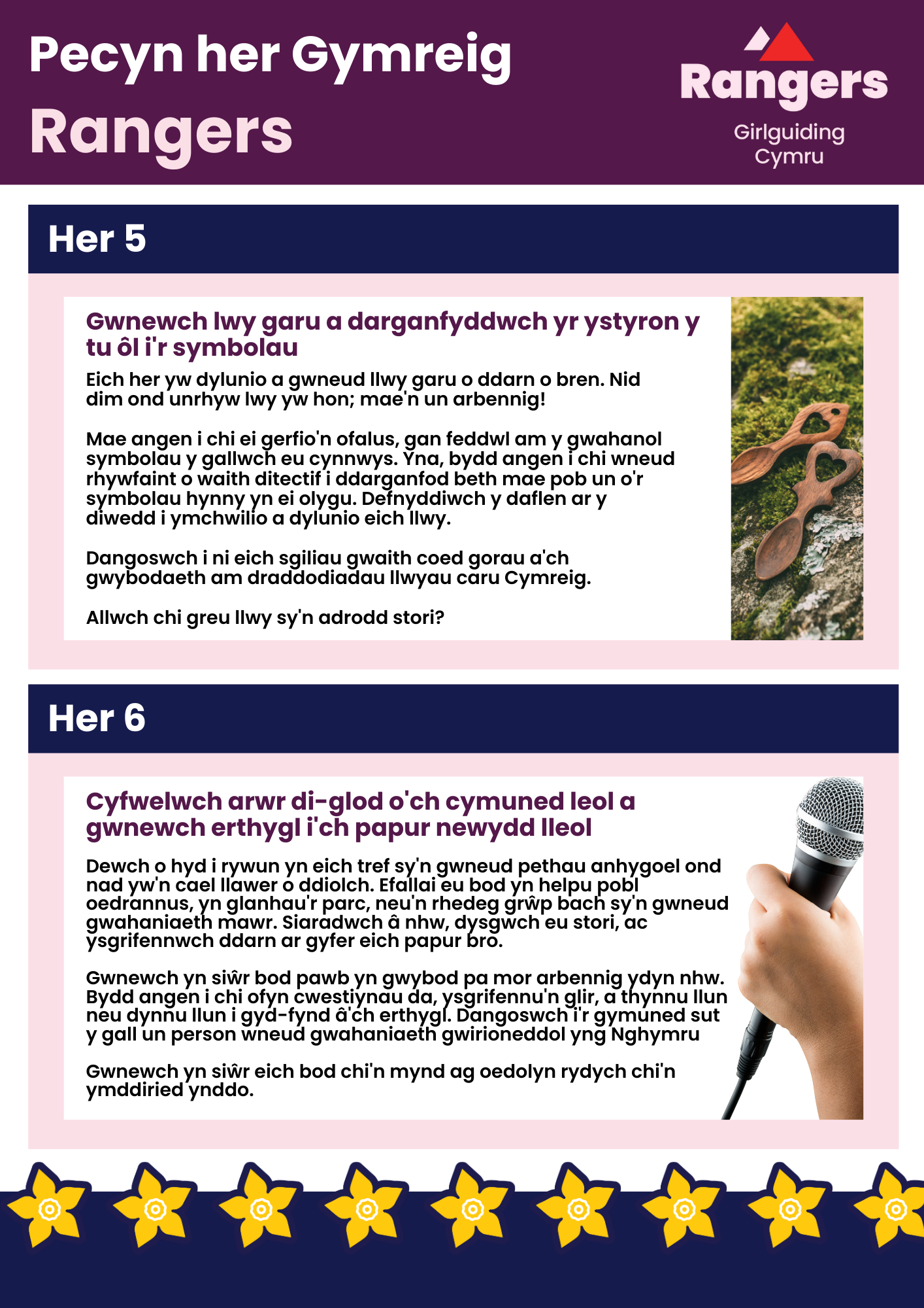 Girlguiding Cymru Welsh challenge