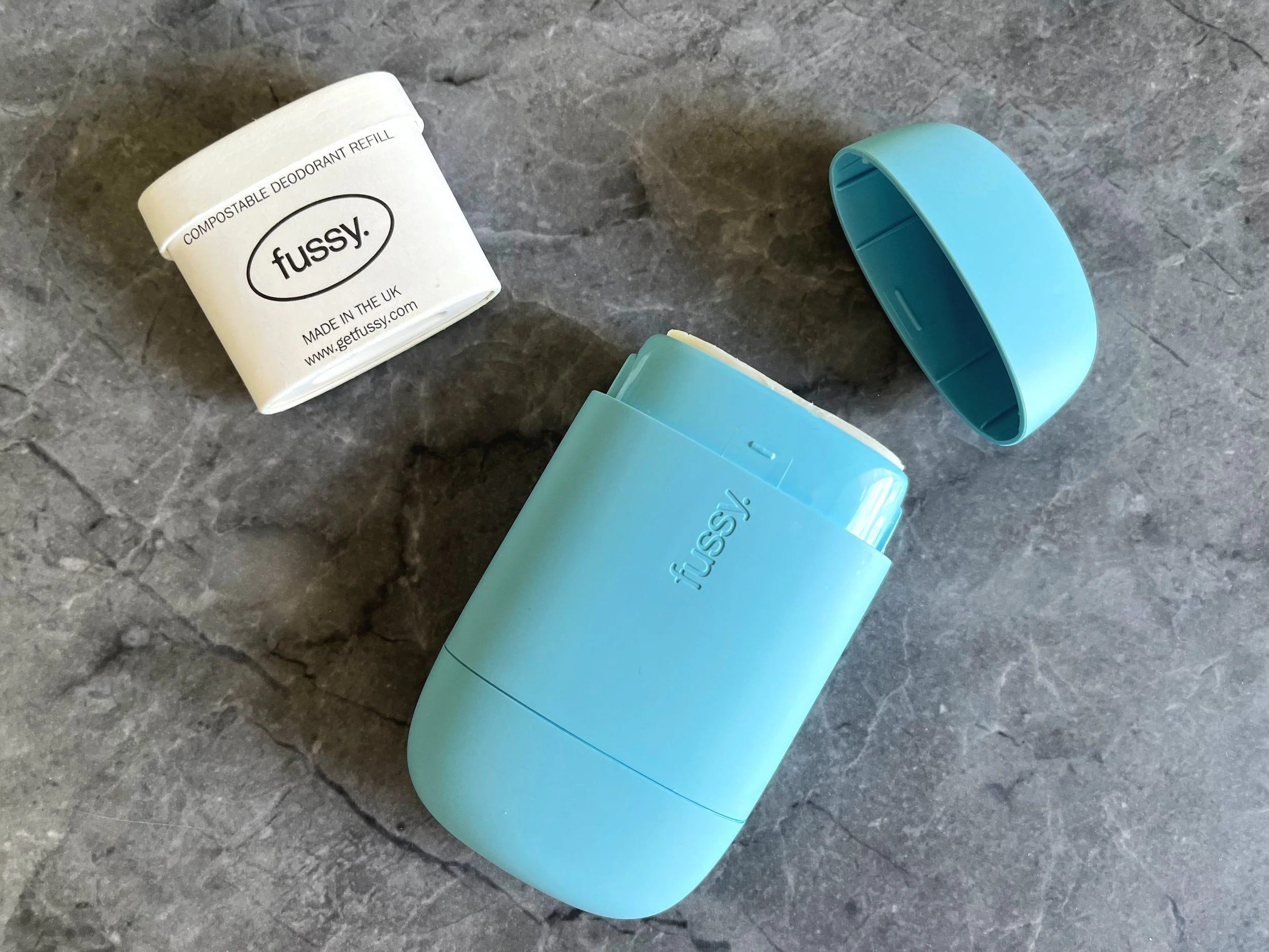 Refillable deodorant for sensitive skin: Fussy goes bicarb-free