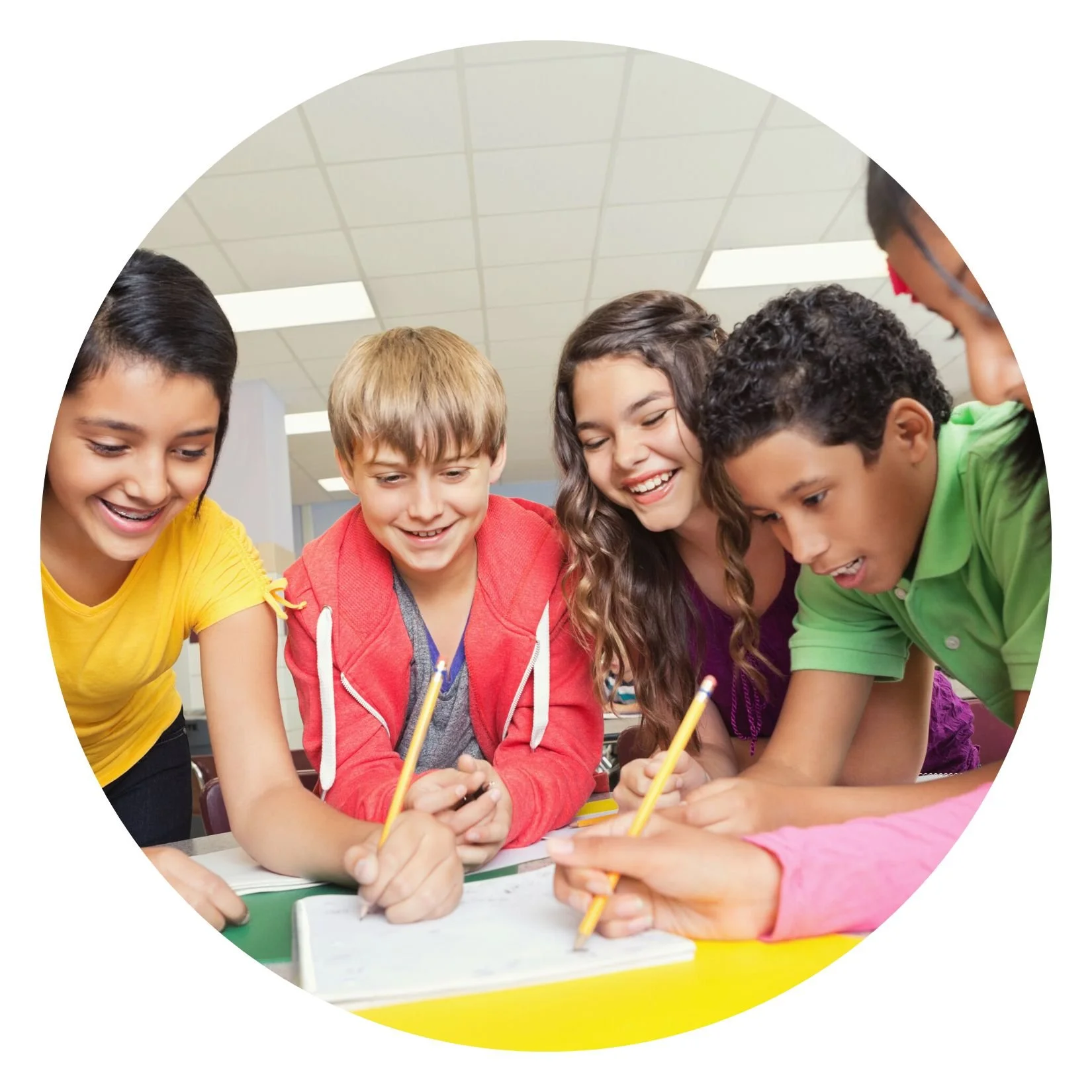 Student Group Work Middle School